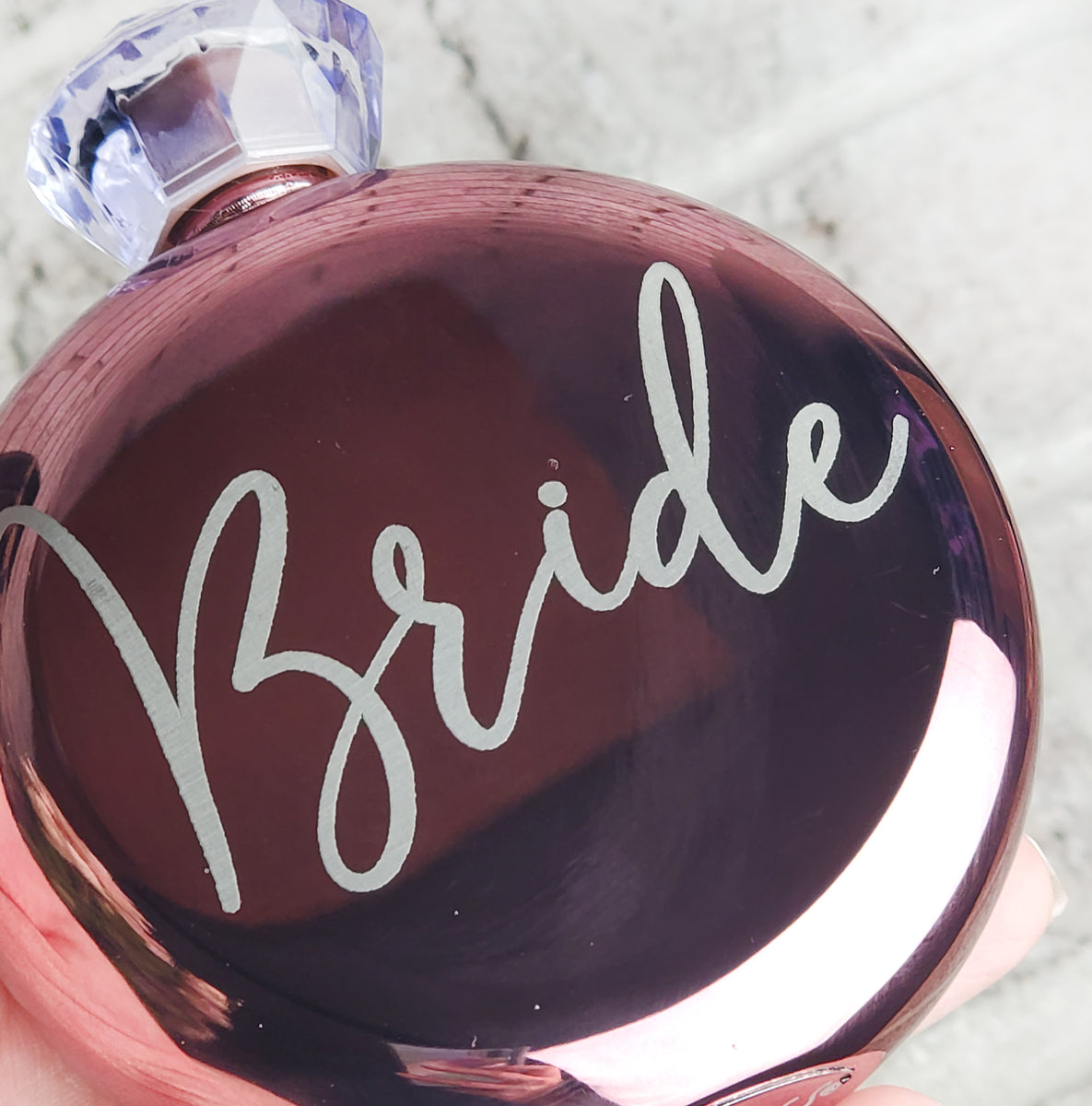 Jewel Flask, Laser Engraved Bride Flask, Bachelorette Flasks, Bridal P – GlitterGiftsAndMore