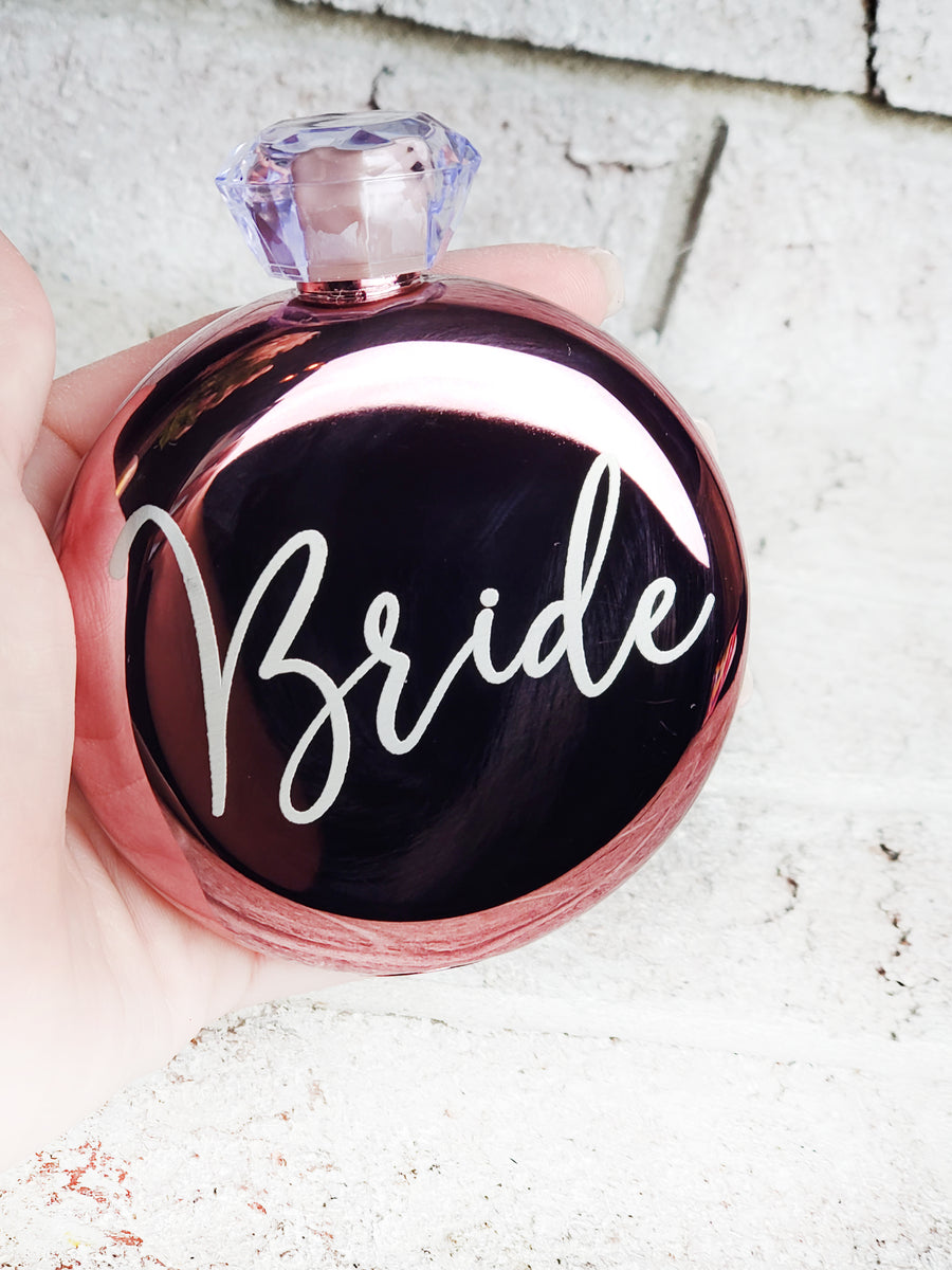 Jewel Flask, Laser Engraved Bride Flask, Bachelorette Flasks, Bridal P – GlitterGiftsAndMore