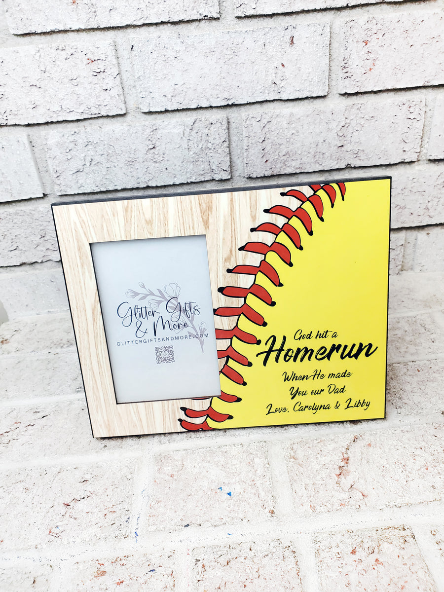 Personalized softball frame, coach gifts, father's day frame, softball ...